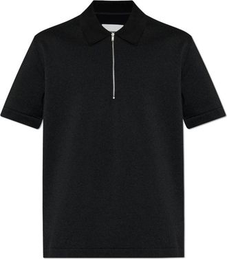 Jil Sander Homme, Tops, Noir, Taille: XL Polo Zipp&eacute;