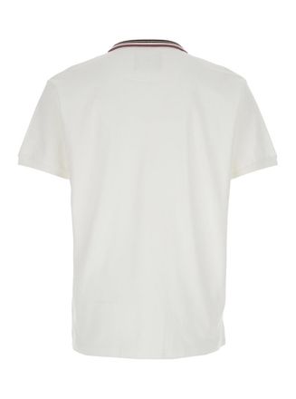 Vivienne Westwood Striped-Trim Classic Collar Polo Shirt - White
