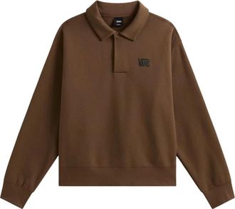 Vans Pull en polaire style polo - Homme - Tops - Brun - Taille: XS