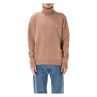 Sporty & Rich Homme, Pulls, Brun, Taille: XL SRC Wool Turtleneck