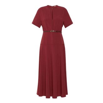 Max Mara Robe Mi-longue - Femme - Robes - Rouge - Taille: 38 FR