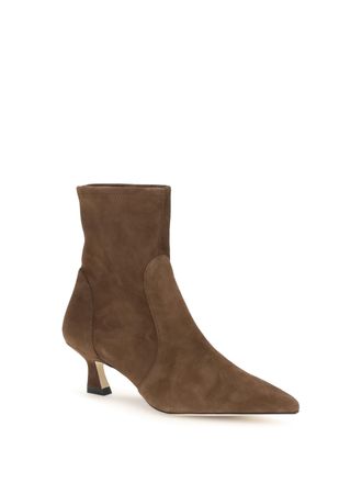 Stuart Weitzman Womens Vinnie Ankle Boots Cigar Calf Leather Bos Taurus