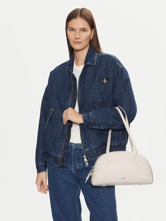 Calvin Klein Handtasche Calvin Klein Ck Glide Elongated Shoulder Bag K60K612819 Wei&szlig;