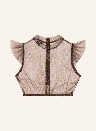 Kinga Mathe Kinga Mathe Dirndlbluse Heiki Mit Glitzergarn braun