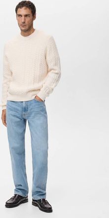 Mango Pull-over maille tress&eacute;e &eacute;cru - Homme - XXL - MANGO MAN