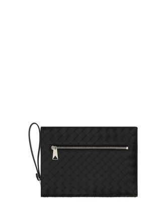 Bottega Veneta Mens Leather Document Holder Black-Silver Phone Cases & Technology Black/silver