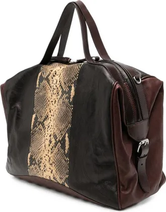 Dries Van Noten Snake-Effect Leather Belt Bag - Black