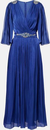 Costarellos Verzierte Robe aus Lurex-Georgette