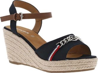 Tom Tailor Tom Tailor Damen 5390010026 Keilsandale, Navy, 43 EU