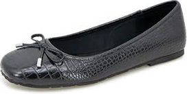 Kenneth Cole Reaction Kenneth Cole Reaction Ballerines Plates Elstree pour Femme, Noir Croco, 39.5 EU