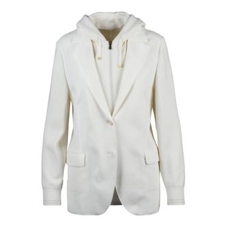 Eleventy Femme, Vestes, Blanc, Taille: 42 FR Blazer