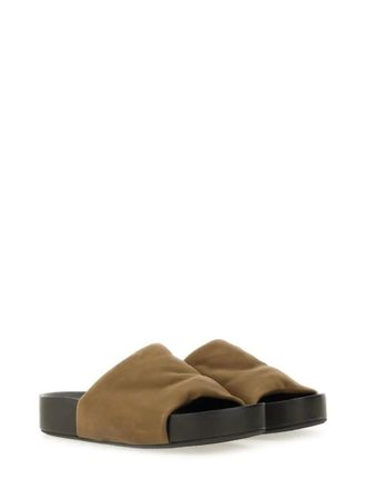 Uma Wang Sandalen - Brown Leather Sandals With Padded Strap - Gr. 41 (EU) - in Braun - für Damen