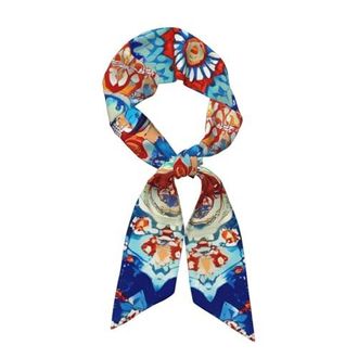 Generic &Eacute;charpe mandala color&eacute;e pour femme - Pour sac &agrave; main - Motif floral ethnique - En satin - Pour le sport, le yoga et le visage