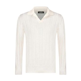 Gran Sasso Polo aus Schurwolle - - Tops - Herren - Wei&szlig; - L
