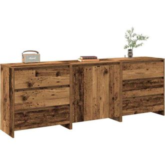 vidaXL Buffet 3 pcs vieux bois bois ding&eacute;nierie Vidaxl