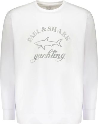 Paul & Shark Homme, Sweatshirts et sweats &agrave; capuche, Blanc, Taille: M Chemise &agrave; manches longues