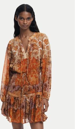 Desigual Kleid für den Alltag Bohoshort 25WWVW18 Orange Relaxed Fit