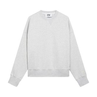 Golden Goose Femme, Sweatshirts et sweats &agrave; capuche, Gris, Taille: 40 FR Star Oversize Cropped Sweat &agrave; capuche