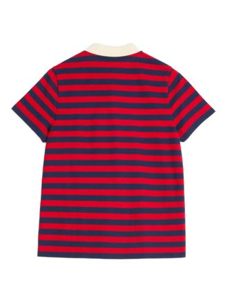 Valentino Garavani polo en coton à rayures - Rouge