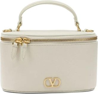 Valentino Garavani Hobo Bags - Textured Calf Leather Handbag - Gr. unisize - in Grau - f&uuml;r Damen