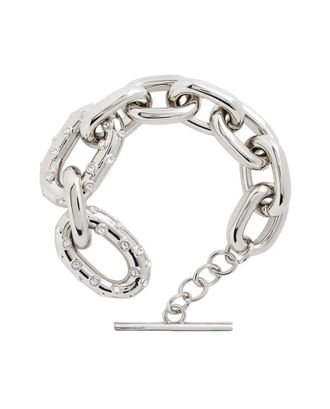 Paco Rabanne Armband - Interlaced Silver Chain Bracelet With Crystal Acce - Gr. ONE SIZE - in Mehrfarbig - f&uuml;r Damen