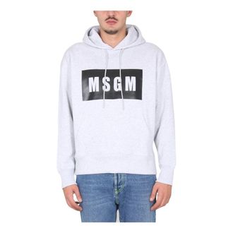 Msgm Msgm, Homme, Sweatshirts et sweats &agrave; capuche, Gris, Taille: L Felpa SweaT-shirt
