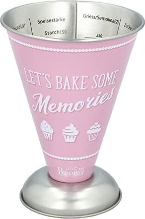 RBV BIRKMANN Birkmann, Colour Kitchen Messbecher, Rosa, Lets bake some memories, 250 ml, mit Skala, 422889