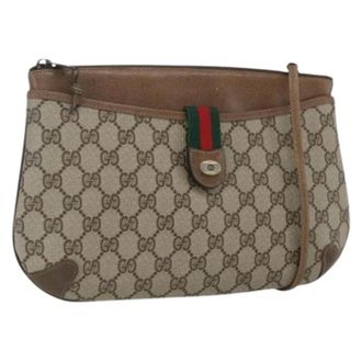 Gucci Sac bandouli&egrave;re en toile Pre-owned - Femme - Pre-owned - Beige - Taille: ONE Size