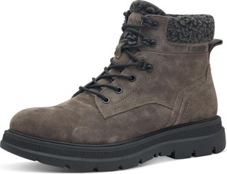 s.Oliver Herren Stiefel zum Schnüren mit Reißverschluss Gefüttert, Braun (Taupe), 43 EU