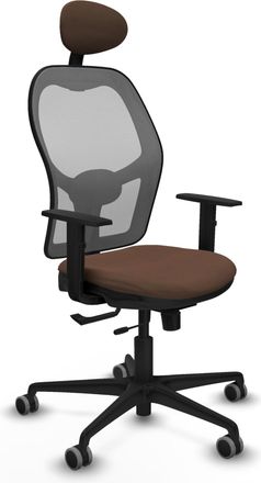 Piqueras y Crespo Jorquera B&uuml;rostuhl mit 1D-Armen, h&ouml;henverstellbarer Lendenwirbelst&uuml;tze und festem Kopfteil, ausgestattet mit Syncro/Traslack und injiziertem Schaumsto