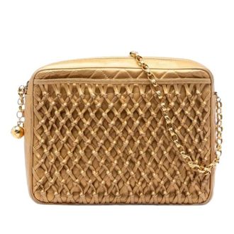 Chanel Pre-owned Vintage Lambskin Crossbody - Femme - Pre-owned - Jaune - Taille: ONE Size