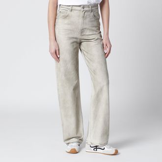Loewe Hellgraue Jeans Aus Behandeltem Denim