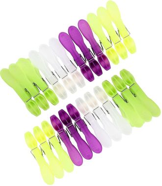 B&uuml;rstenmann 333 W&auml;scheklammern New Art, 24 St&uuml;ck, Plastik, Mehrfarbig, 5 x 10 x 27 cm