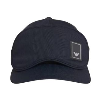 Emporio Armani Logo-Cap mit abnehmbarer Maske - - Accessories - Herren - Blau - ONE SIZE
