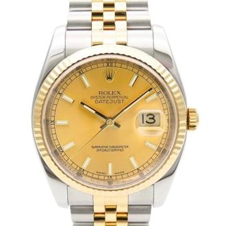 Rolex Pre-owned Datejust 116233 (36mm) - Homme - Pre-owned - Jaune - Taille: ONE Size