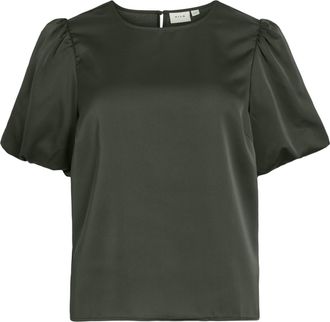 Vila Viellette 2/4 Satin Puff Top - Noos