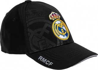 Real Madrid Offiziell lizenzierte Kappe Nr. 45, Schwarz, Erwachsenengr&ouml;&szlig;e, Schwarz, 58