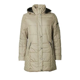 Danwear Femme, Vestes, Beige, Taille: 42 FR Veste dHiver Matelass&eacute;e Sable/Noir