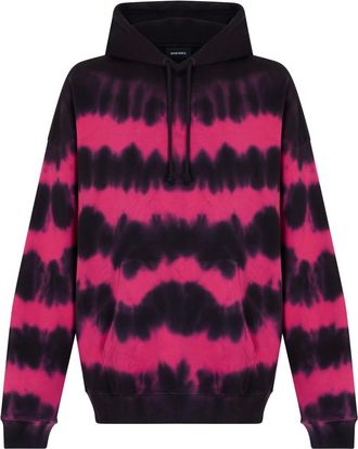 Diesel Homme, Sweatshirts et sweats &agrave; capuche, Noir, Taille: M Sweat &agrave; capuche effet Tie-dye