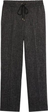 Oltre Femme, Pantalons, Gris, Taille: 42 FR Joggers en tissu chin&eacute;