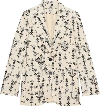 Ines De La Fressange Femme, Vestes, Beige, Taille: 44 FR Veste Thad&eacute;e