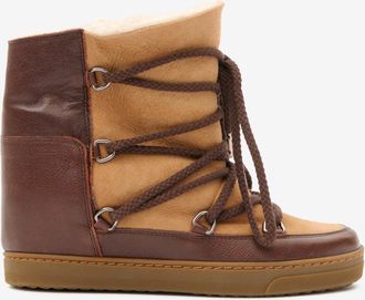 Isabel Marant Bottines Nowles - Femme - Marron Fonc&eacute; / Ocre - Taille36 - Isabel Marant