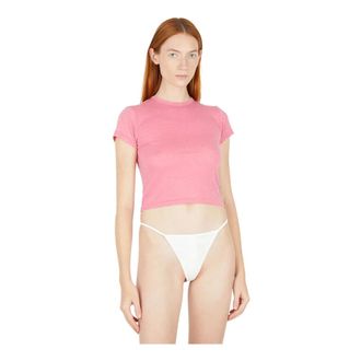 Guess Femme, Sous-v&ecirc;tements, Blanc, Taille: 40 FR Tanga avec plaque logo