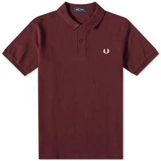 Fred Perry Slim Fit Plain Polo Uniform - - Tops - Herren - Rot - S