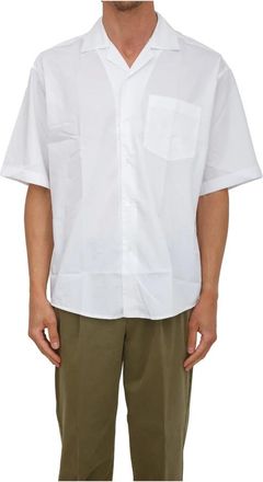 Paolo Pecora Homme, Chemises, Blanc, Taille: L Chemise &agrave; Manches Courtes avec Poche de Poitrine