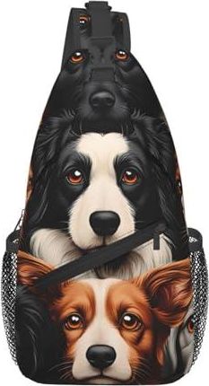 Generic Nine Dogs Sac &agrave; bandouli&egrave;re de voyage pour homme Sac &agrave; dos de randonn&eacute;e
