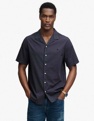 Superdry Cabana - Chemise &agrave; manches courtes - Bleu marine doux