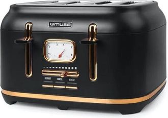 Muse MS-131 BC Toaster schwarz Retro-Design elegant