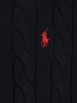 Polo Ralph Lauren Mens Crew Neck Sweater Black Cotton Tops Top