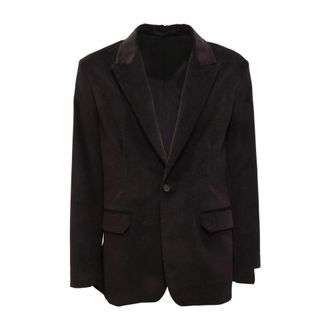 Paolo Pecora Samtjacke Made in Italy - - Jackets - Herren - Schwarzk - XL